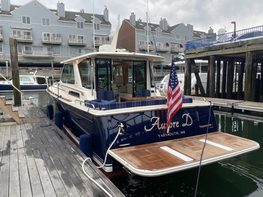 The New Sabre 43 at the 2022 Newport Boat Show - DiMillo's Yacht Sales