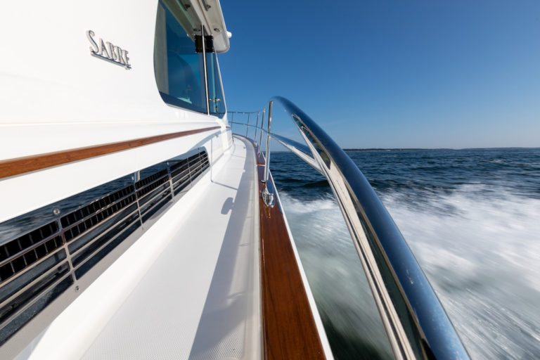Sabre and Back Cove Yachts' Functional Side Decks - DiMillo's Yacht Sales